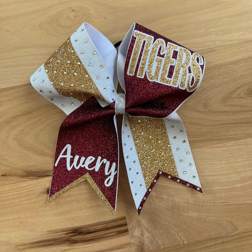 Game Day Cheer Bow Made in Your Team Colors. Comment Colors at - Etsy ...