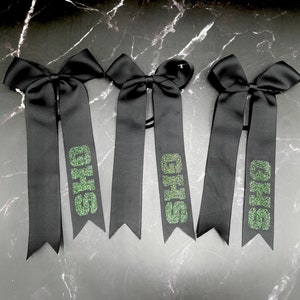 Custom College Cheer Bows Designed in Your Team Colors. Writing on ...