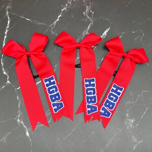 Custom College Cheer Bows Designed in Your Team Colors. Writing on ...