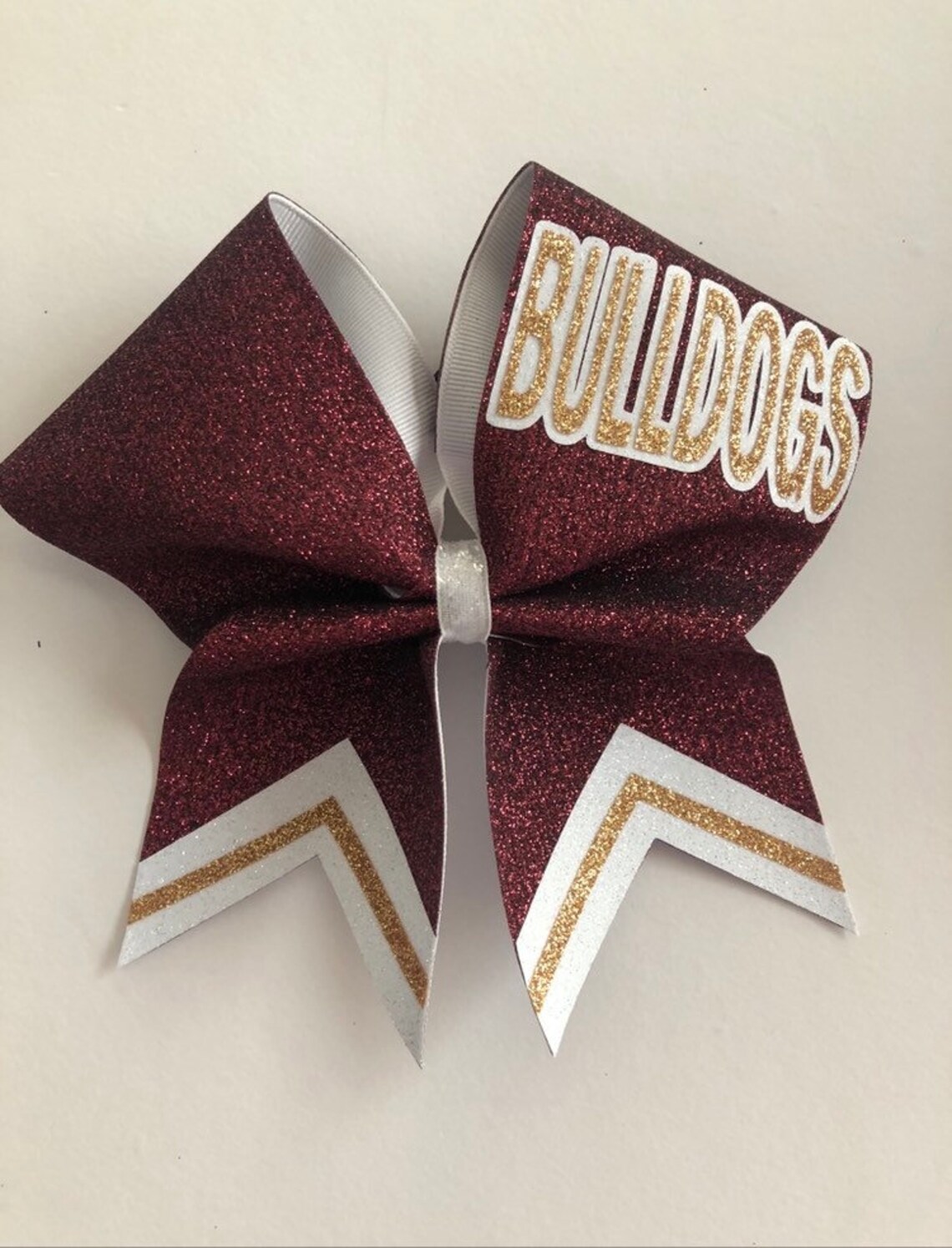 Maroon Glitter Cheer Bow made specifically for your team. | Etsy