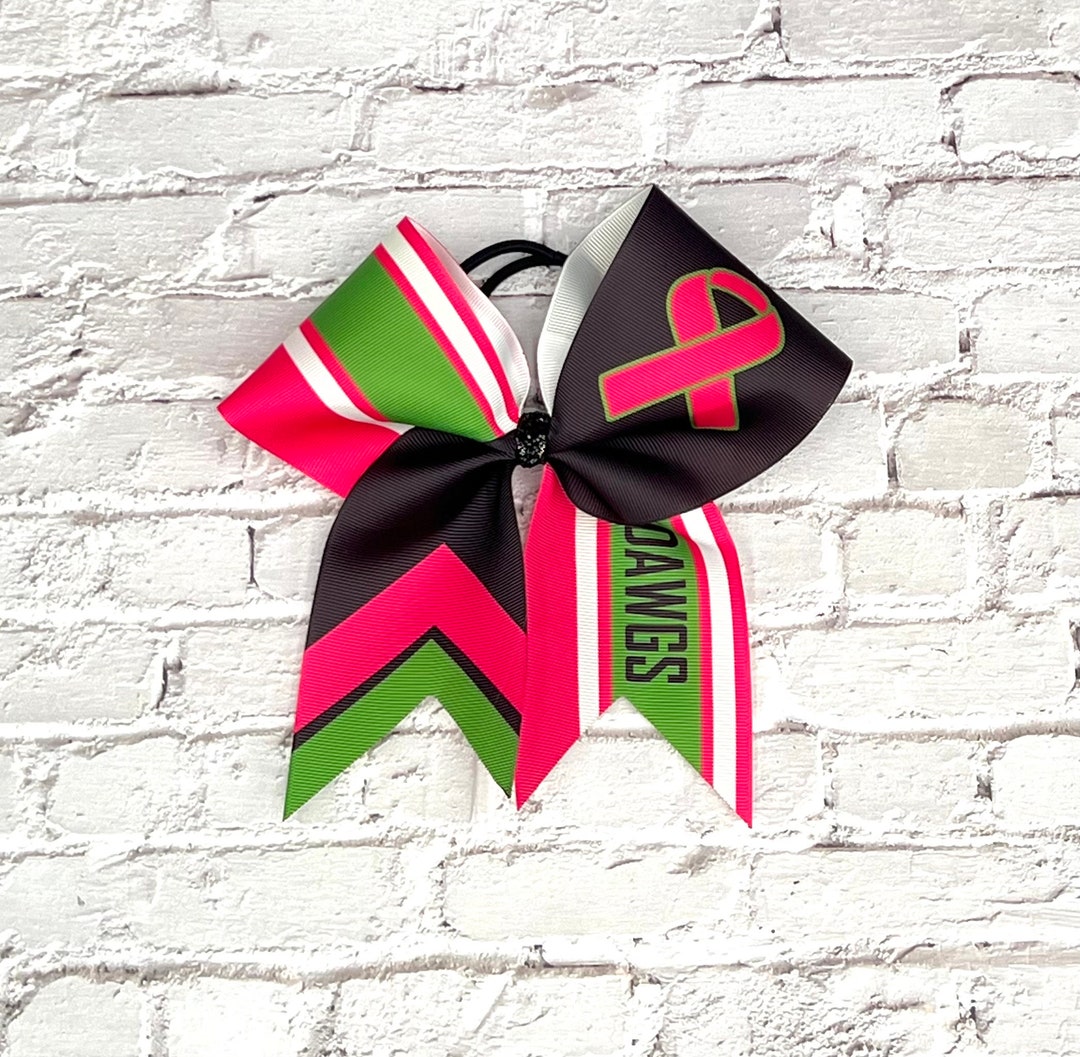 Pink Breast Sublimation Cancer Bows. Bows Listed Are Priced ...