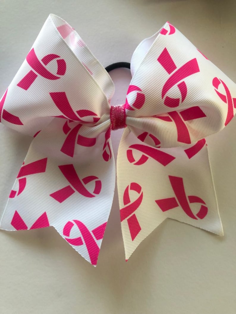 Breast Cancer Cheer Bows price listed is per bow | Etsy