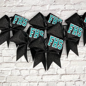 The Rory Glitter Cheer Bow Customized in Your Team Colors and Team Name ...