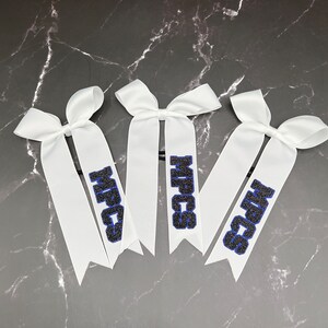 Custom College Cheer Bows Designed in Your Team Colors. Writing on ...