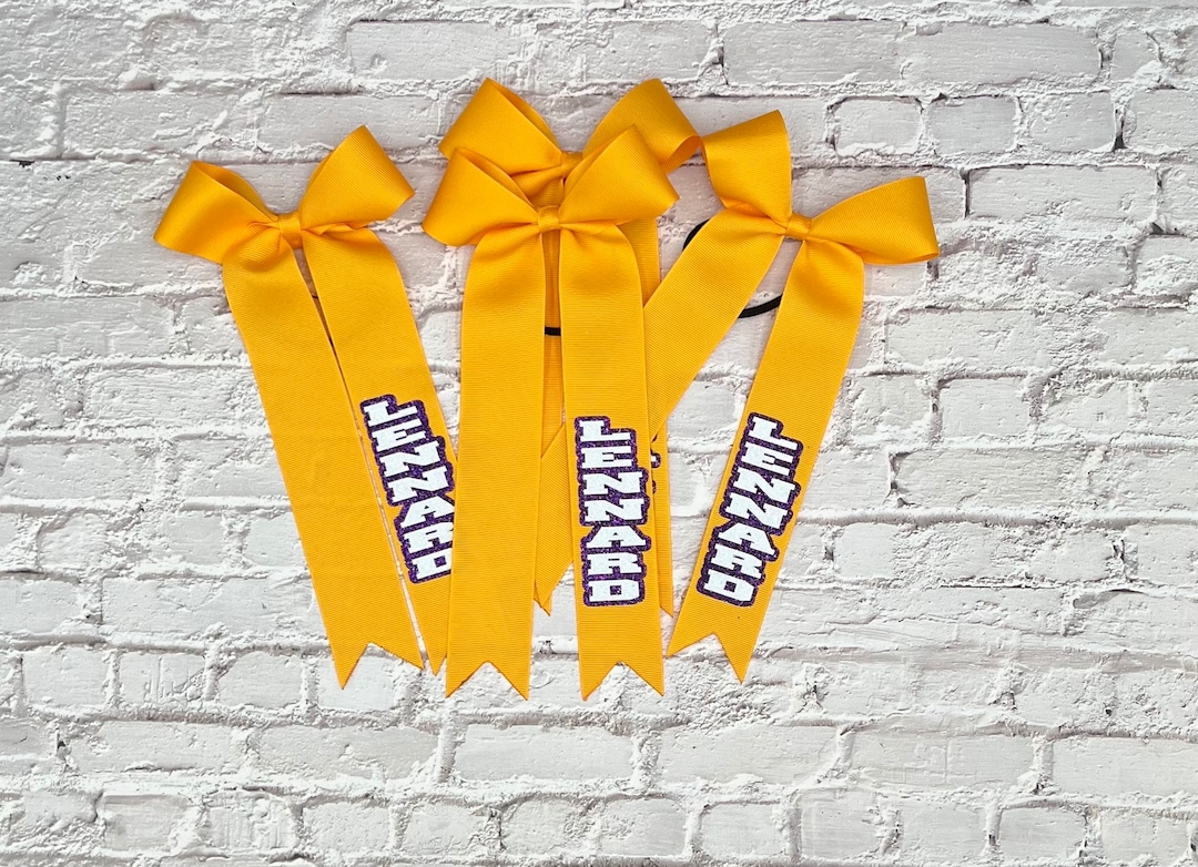 Custom College Cheer Bows Designed in Your Team Colors. Writing on ...