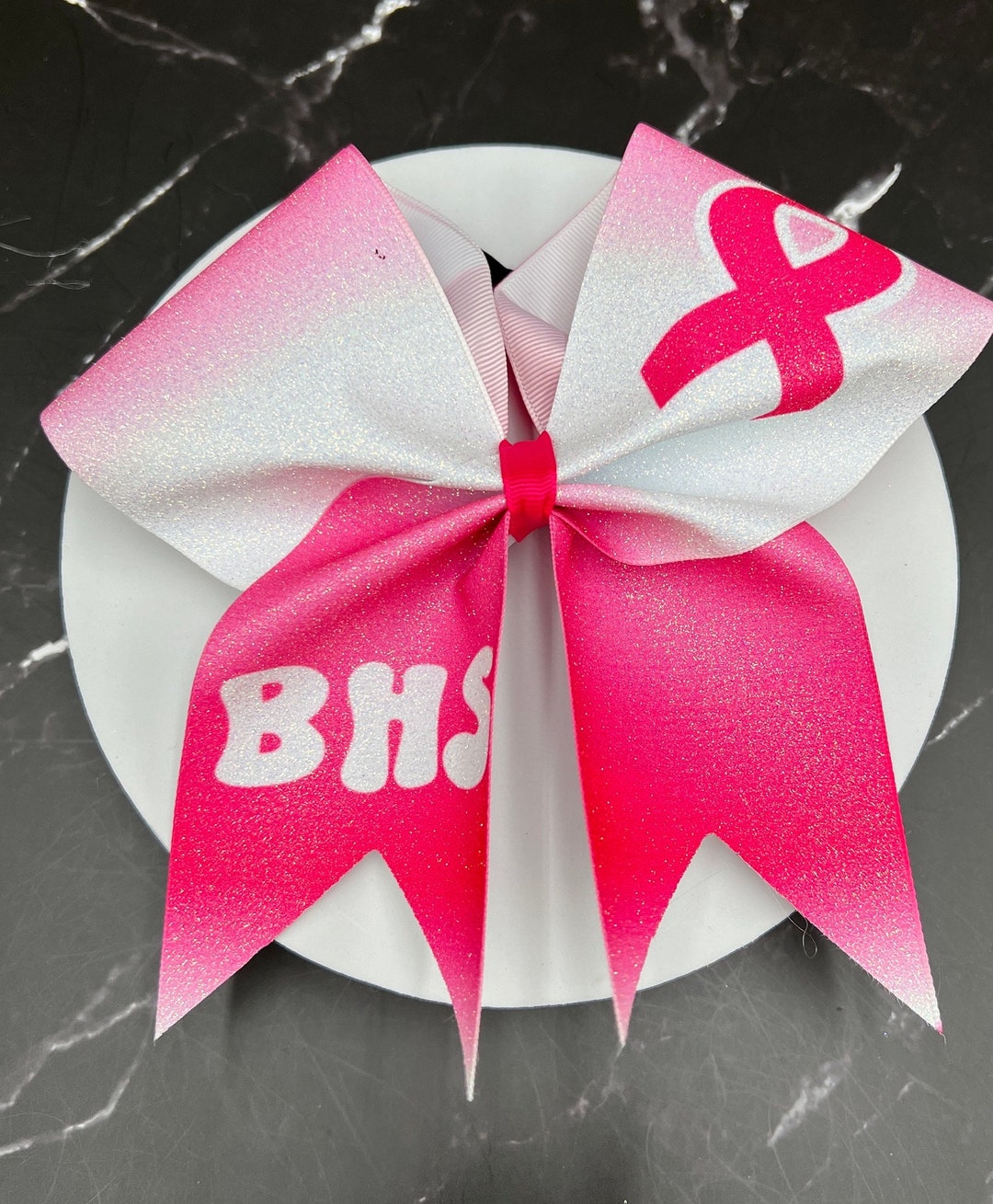 Pink Ombré Breast Sublimation Cancer Cheer Bows. Bows Listed Are Priced ...