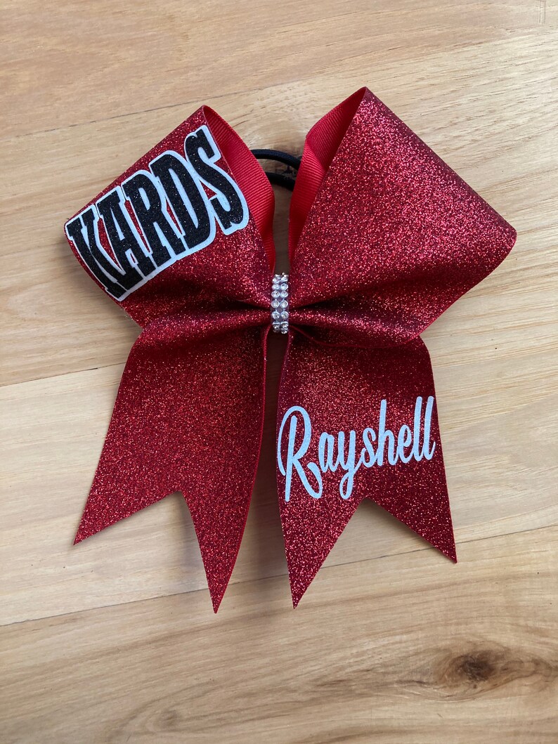All glitter competition cheer bow in your choice of colors | Etsy