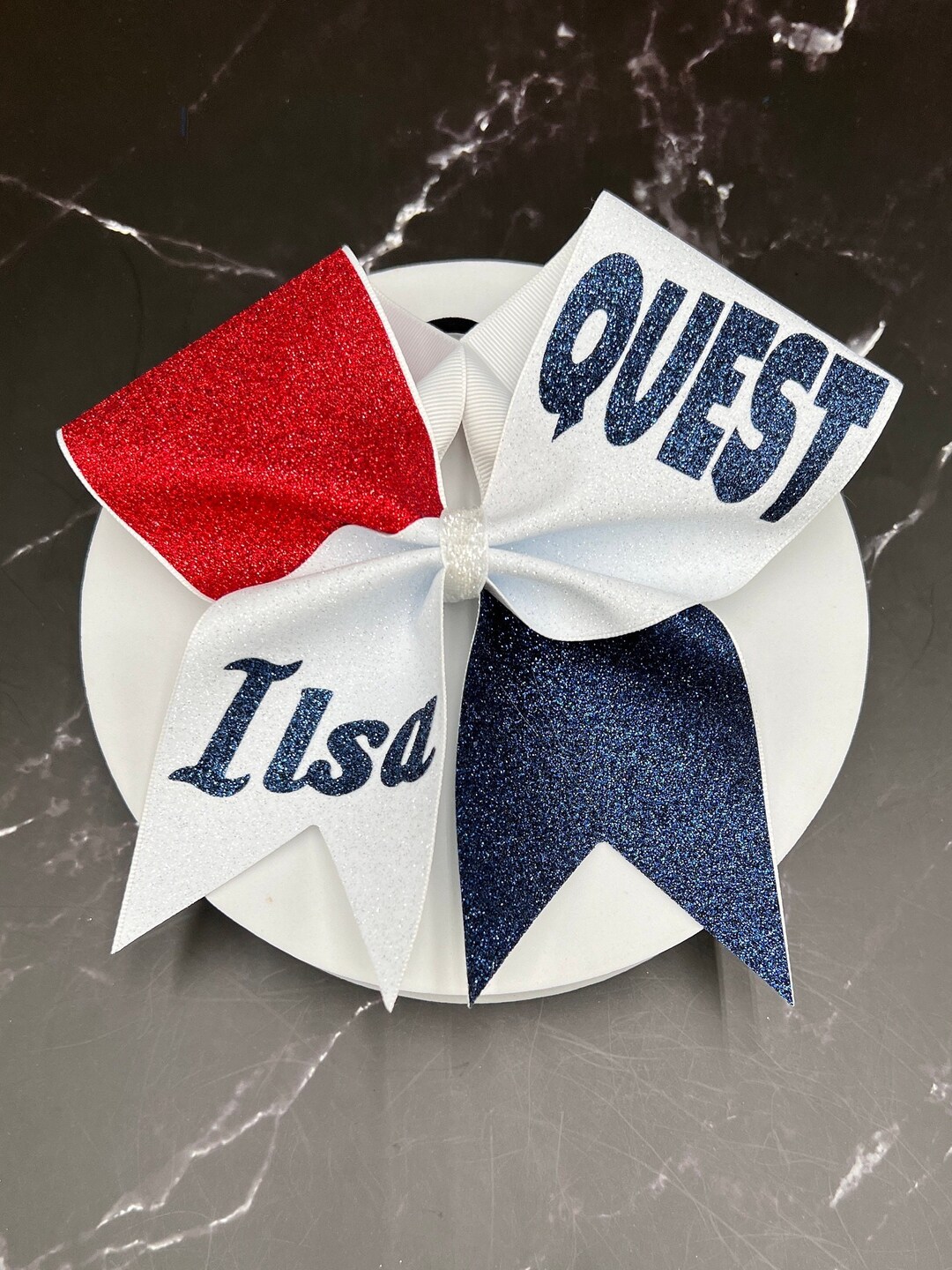 The Meg Glitter Cheer Bow Made in Your Team Colors. Price Listed is per ...
