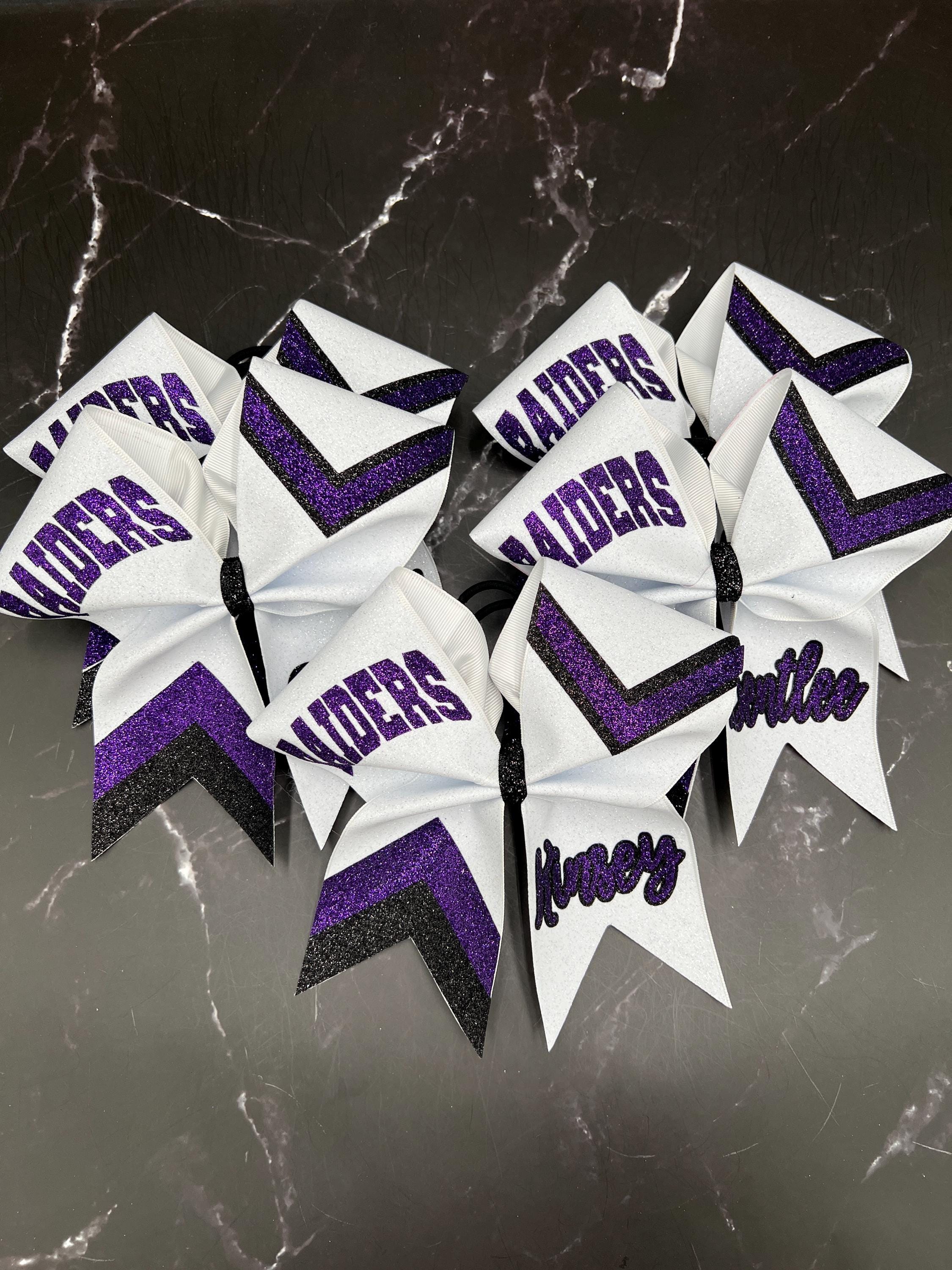 The Collins Glitter Cheer Bow: Game Day Bow, Glitter Bow, Team Bows ...
