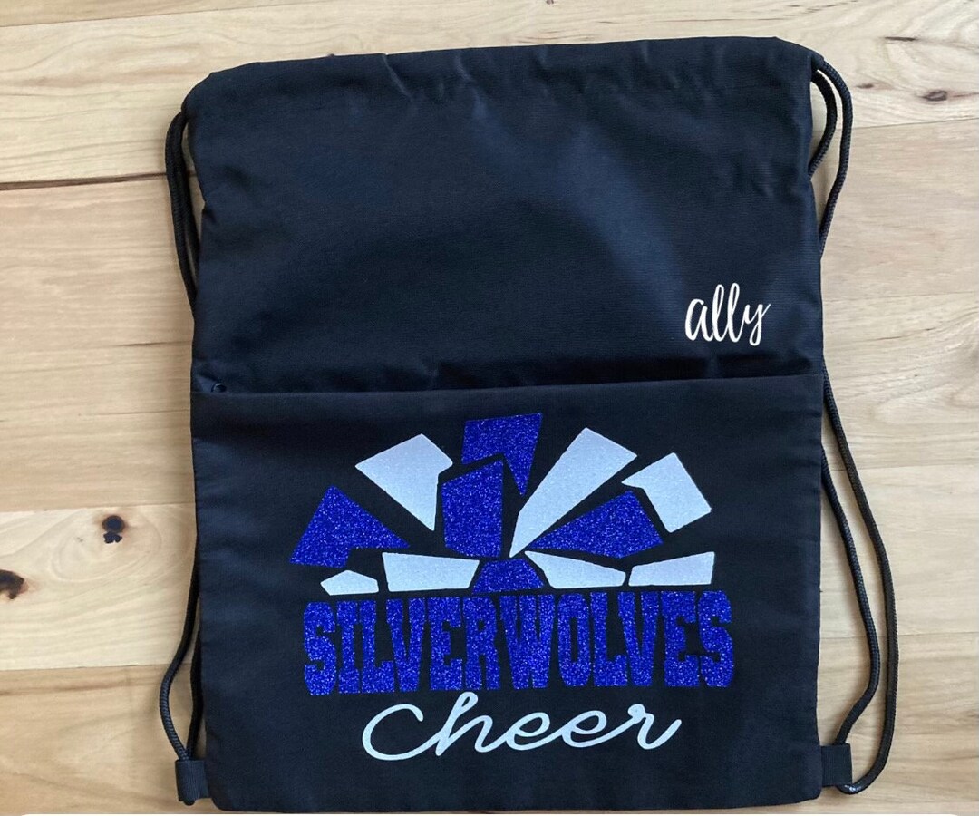 Black Custom Drawstring Bag Personalized in Your Choice of - Etsy