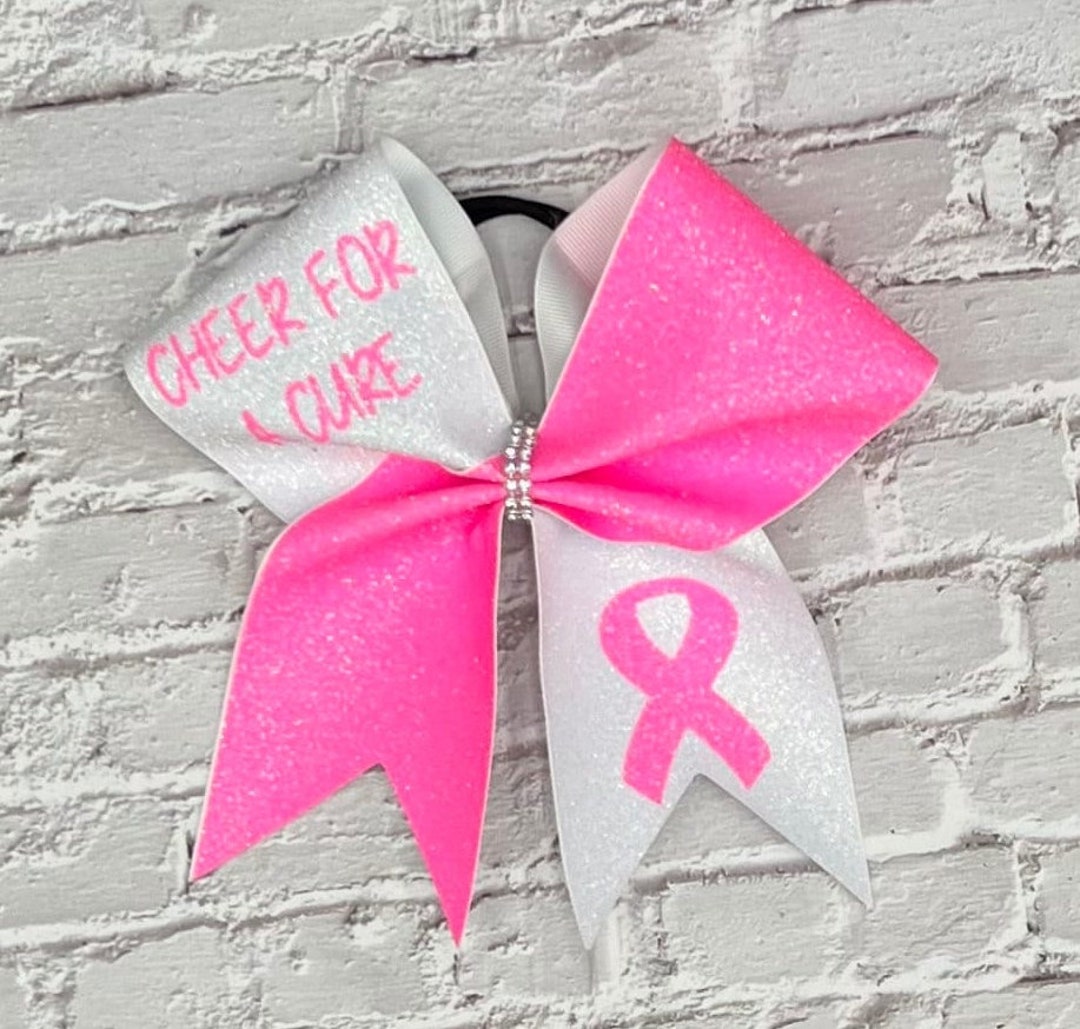 Neon Pink Glitter Breast Cancer Awareness Bows. Price Listed is per ...