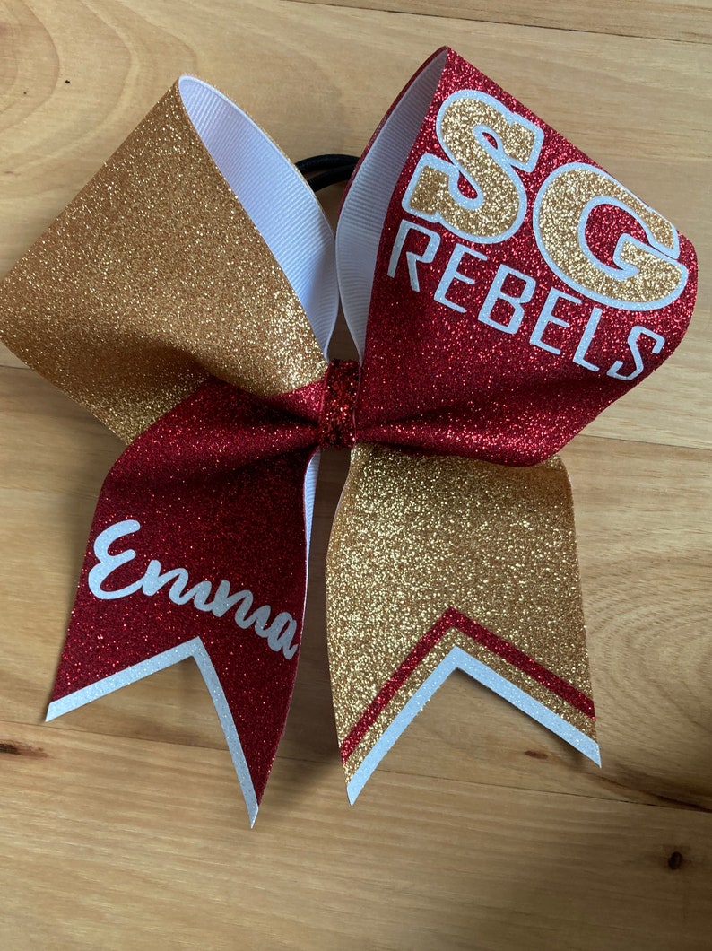 Custom Glitter Cheer Bows Made in Your Team Colors. Price - Etsy