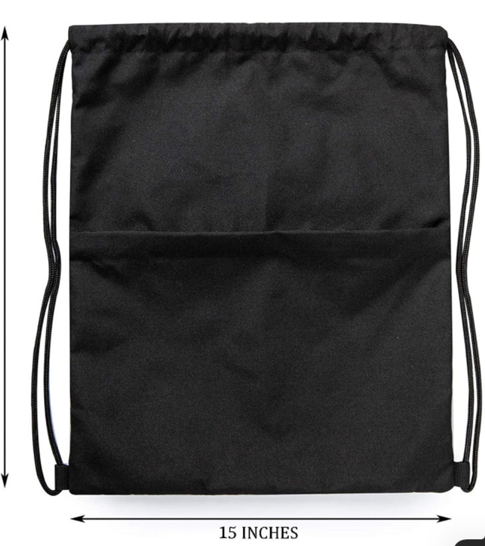 Black Custom Drawstring Bag Personalized in Your Choice of - Etsy