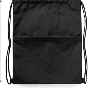 Black Custom Drawstring Bag Personalized in Your Choice of Colors, Team Drawstring Bag, Chinch ...