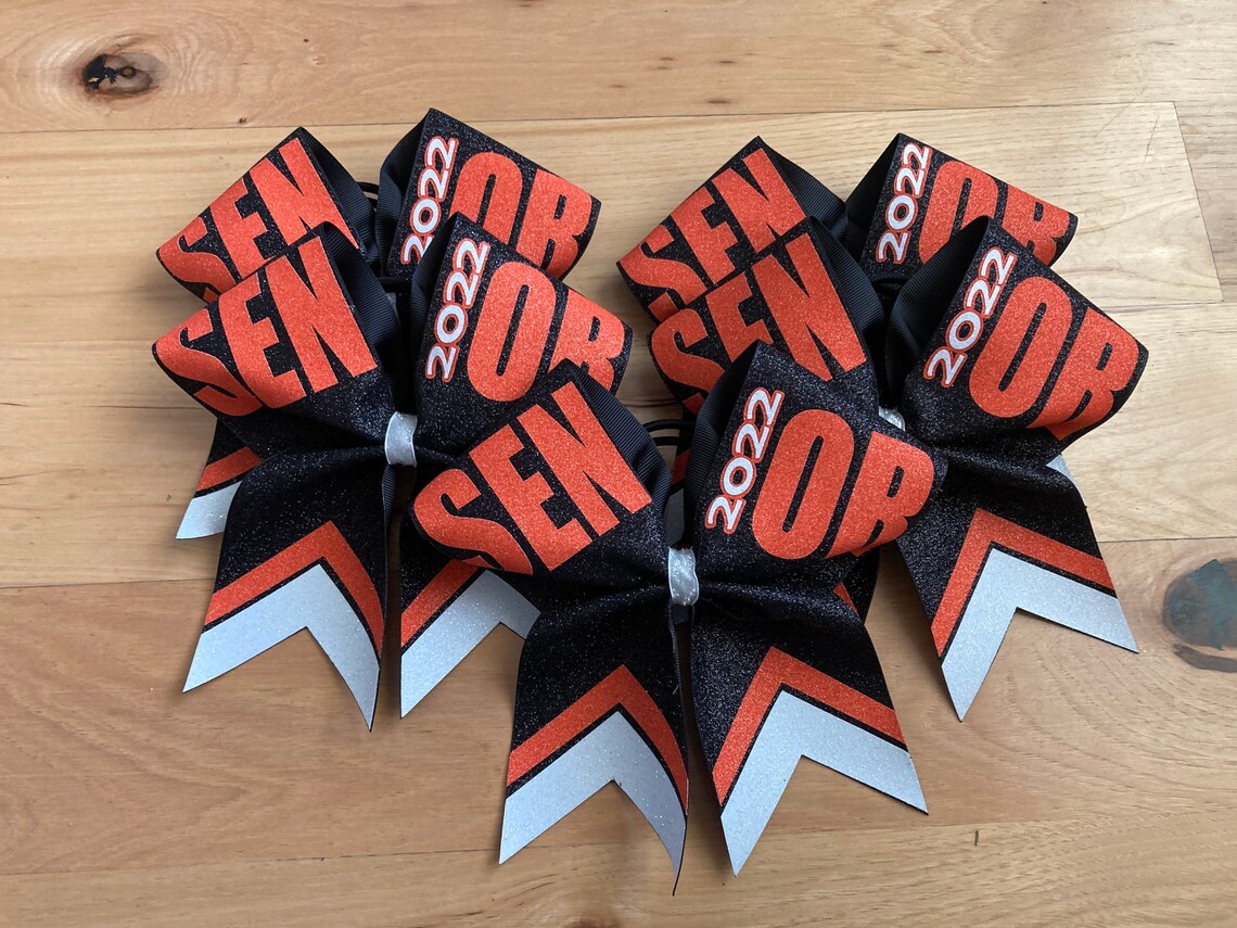 Senior Custom Cheer Bow Made With Your School Colors Price - Etsy