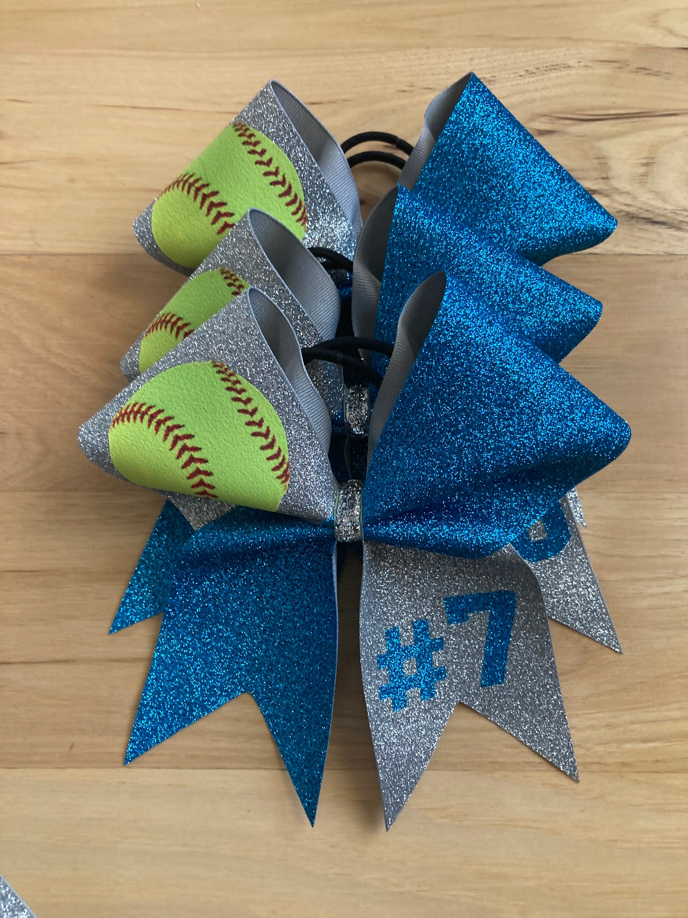 Custom Softball Bow Made in Your Team Colors. Price Listed is - Etsy