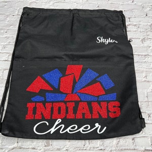 Black Custom Drawstring Bag Personalized in Your Choice of Colors, Team Drawstring Bag, Chinch ...