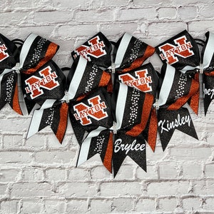 The Laurie3 All Glitter Cheer Bow Made in Your Team Colors. Price ...