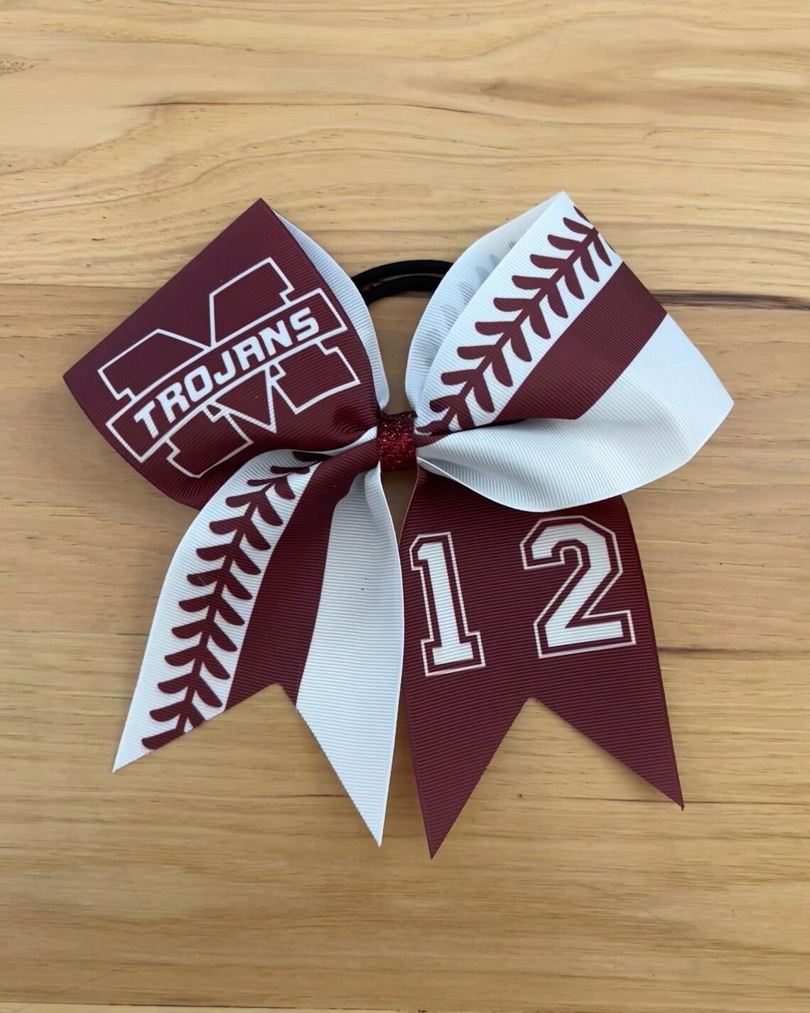 Custom Softball Bow Made in Your Team Colors. Price Listed is | Etsy