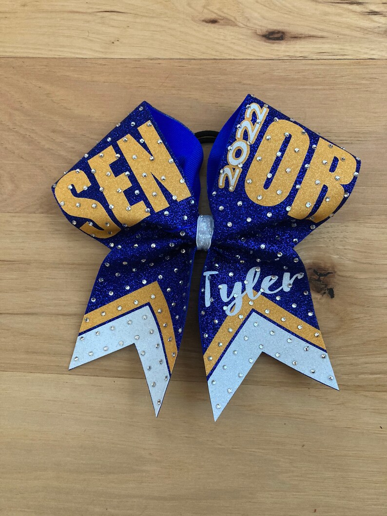 Senior Custom Cheer Bow Made With Your School Colors Price - Etsy