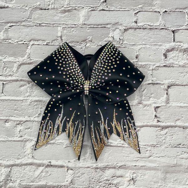 Fire Cheer Bow - Etsy