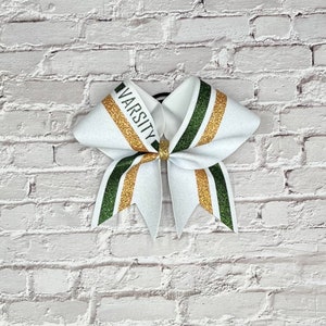 The Varsity Glitter Cheer Bow. Bow Can Be Made in Your Team Colors ...