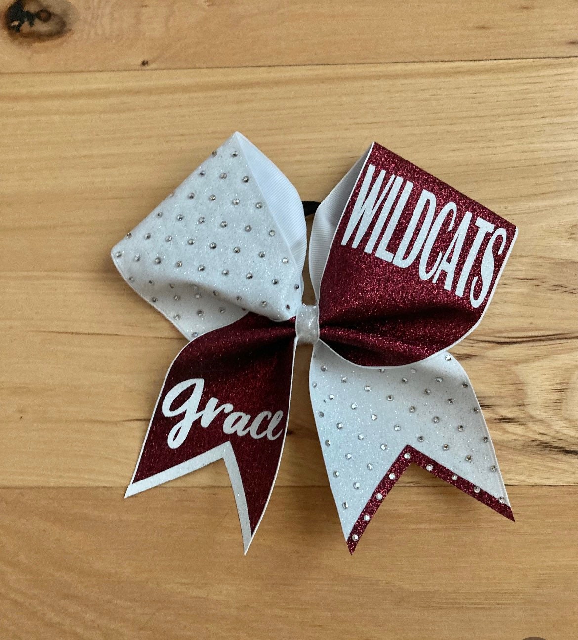 Competition Bow, Game Day Bow, Glitter Cheer Bow Made in Your Team ...