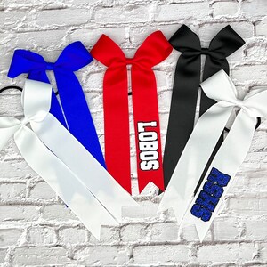 Custom College Cheer Bows Designed in Your Team Colors. Writing on ...