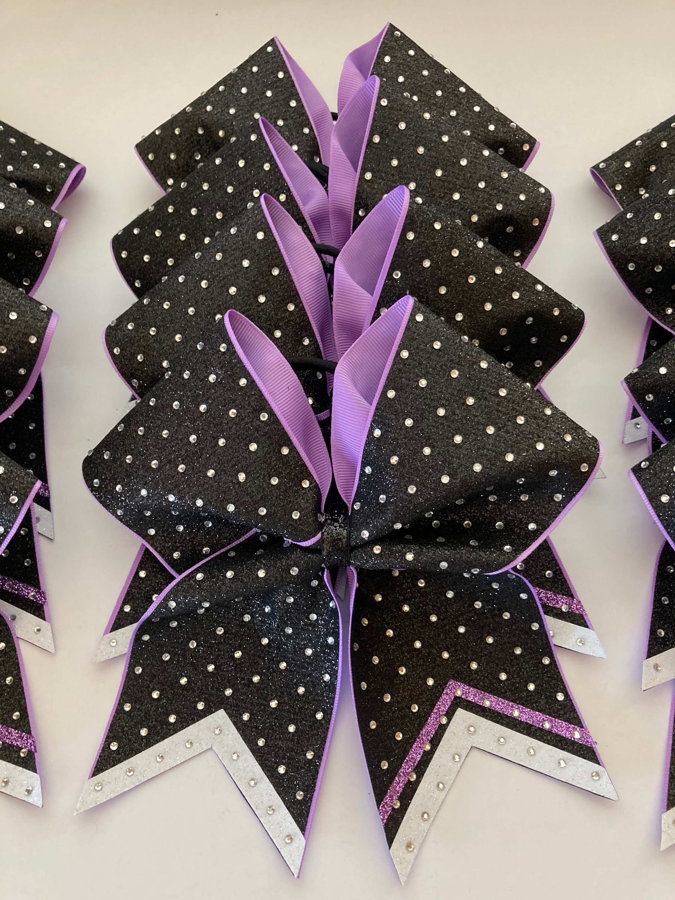 Glitter cheer bow. Custom with your team colors. Price listed | Etsy
