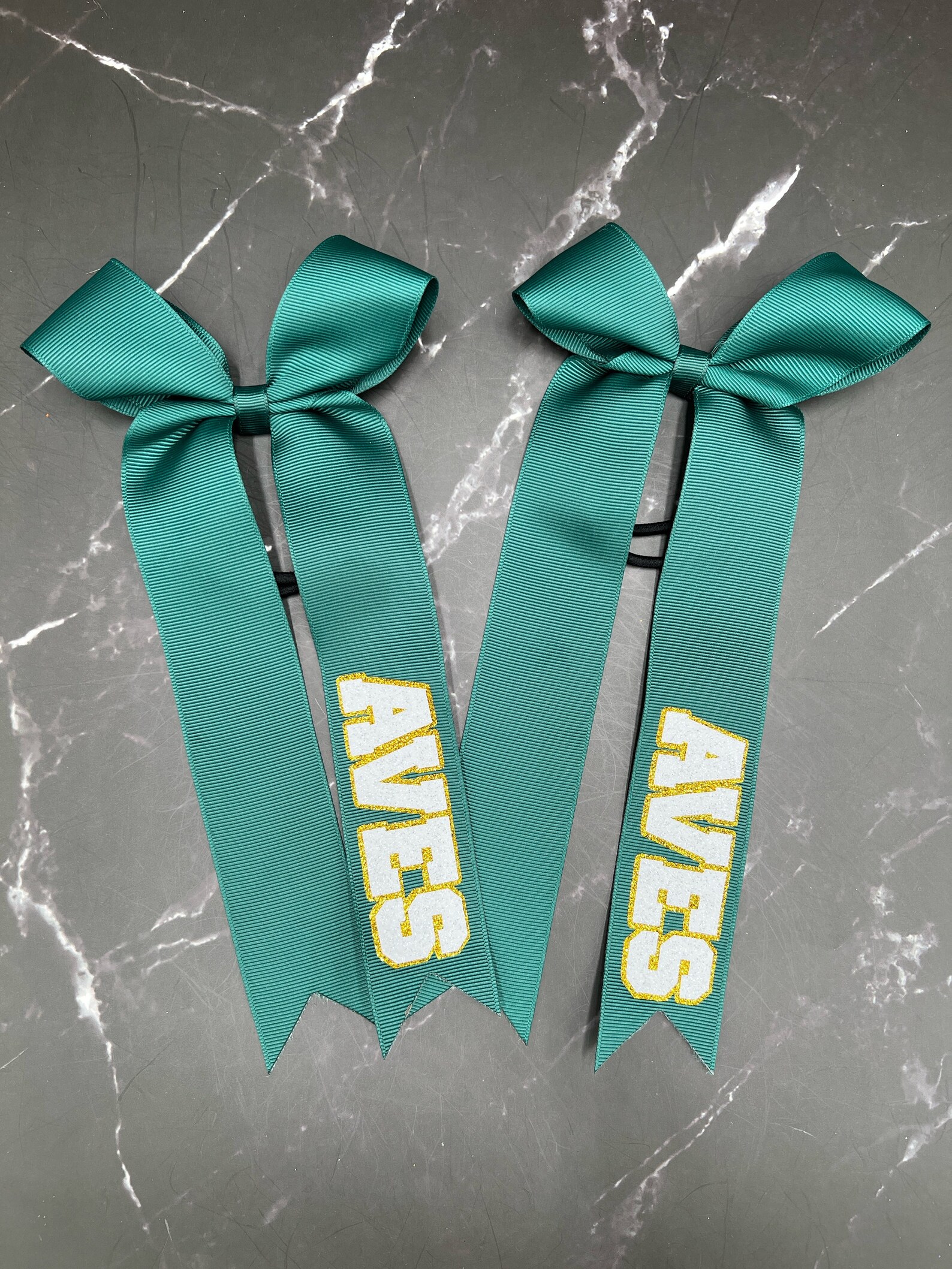 Custom College Cheer Bows Designed in Your Team Colors. Writing on ...