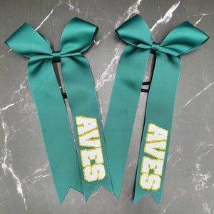 Custom College Cheer Bows Designed in Your Team Colors. Writing on ...
