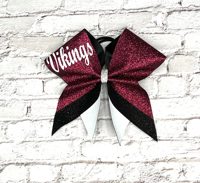 All Glitter Cheer Bow Made in Your Team Colors. Comment Colors and ...