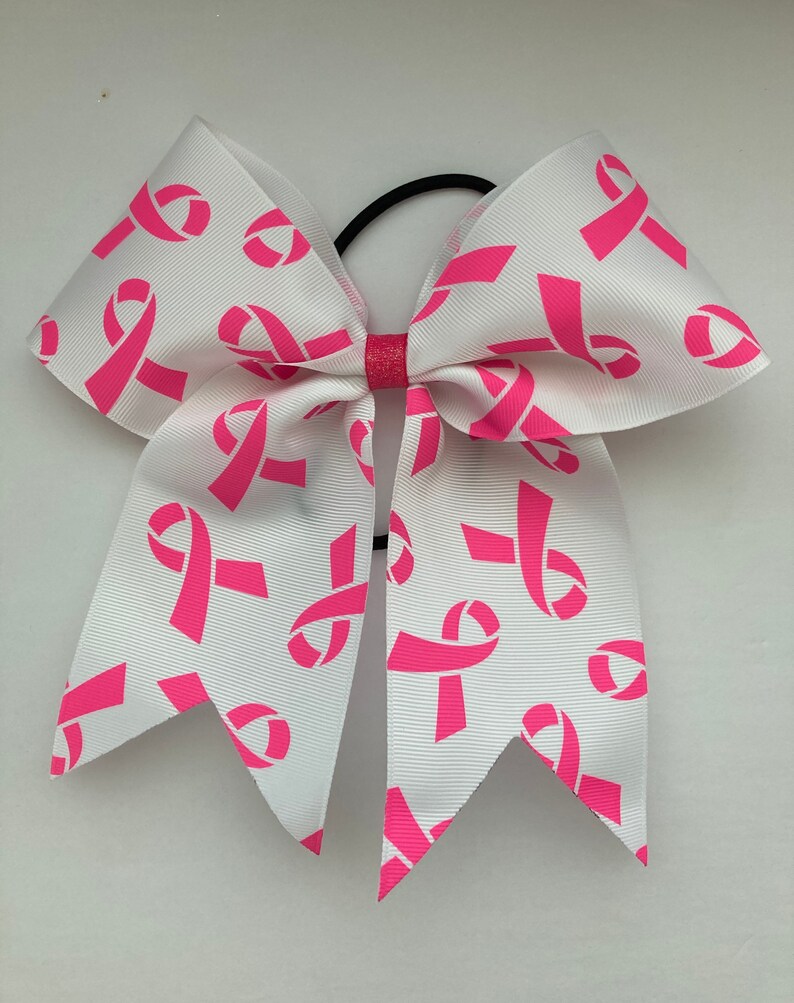 Breast Cancer Cheer Bows price listed is per bow | Etsy