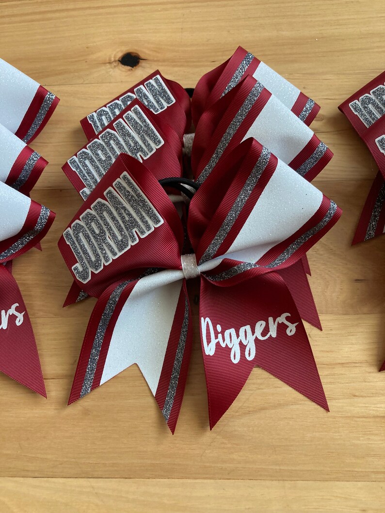 Custom Cheer Bows designed in your team colors. Price listed | Etsy