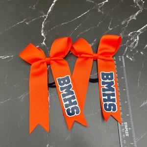 Custom College Cheer Bows Designed in Your Team Colors. Writing on ...