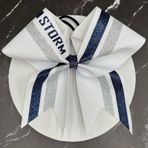 The Varsity Glitter Cheer Bow. Bow Can Be Made in Your Team Colors ...
