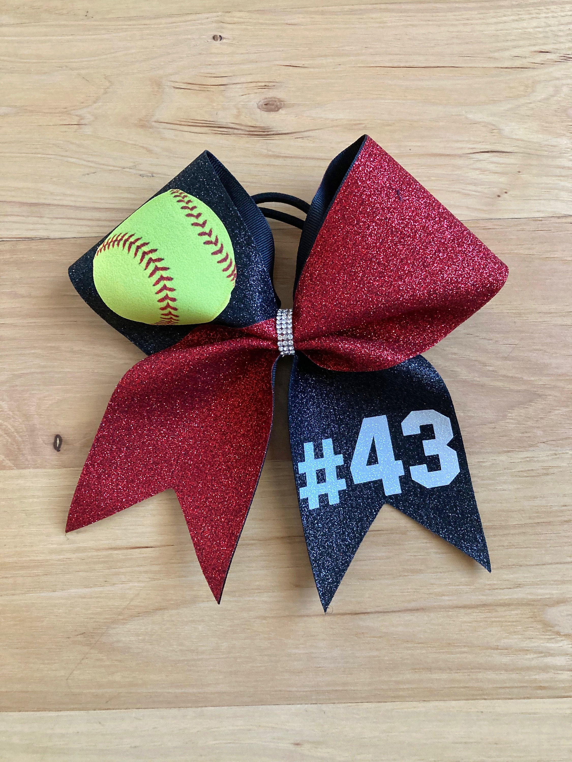 Custom Softball Bow Made in Your Team Colors. Price Listed is - Etsy