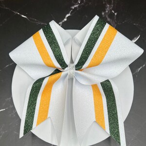 The Varsity Glitter Cheer Bow. Bow Can Be Made in Your Team Colors ...