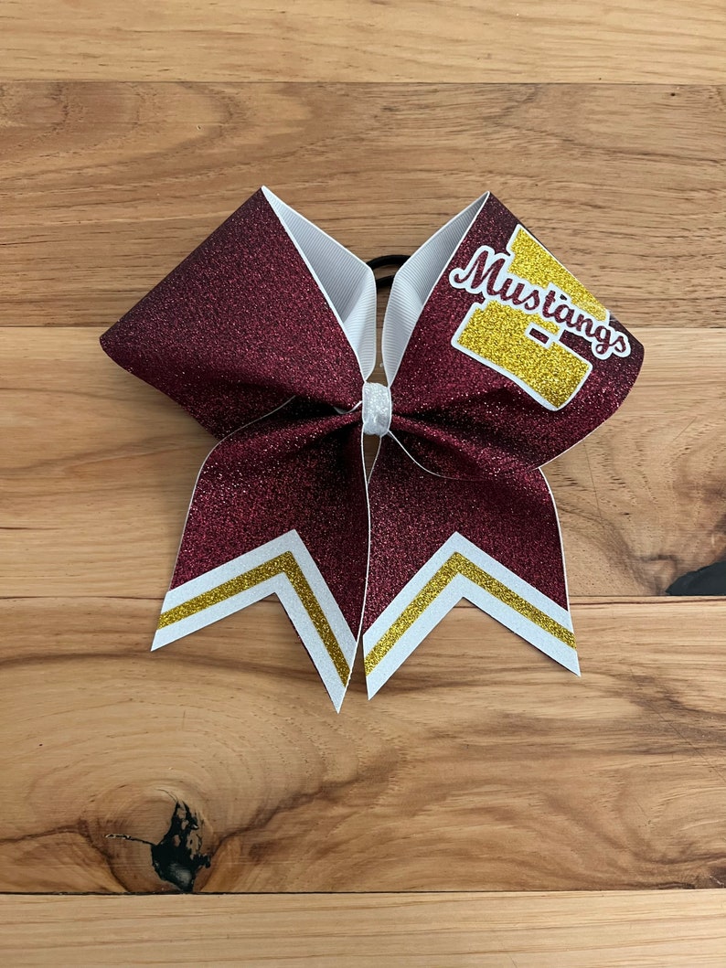 Maroon Glitter Cheer Bow Made Specifically for Your Team. - Etsy