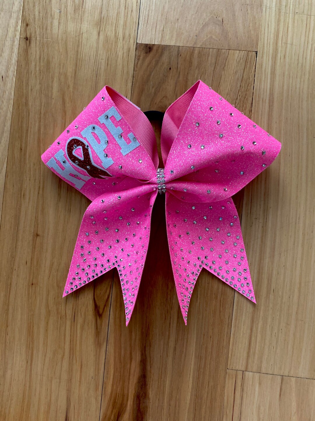 Rhinestone Breast Cancer Cheer Bow. Price Listed is per Individual Bow ...