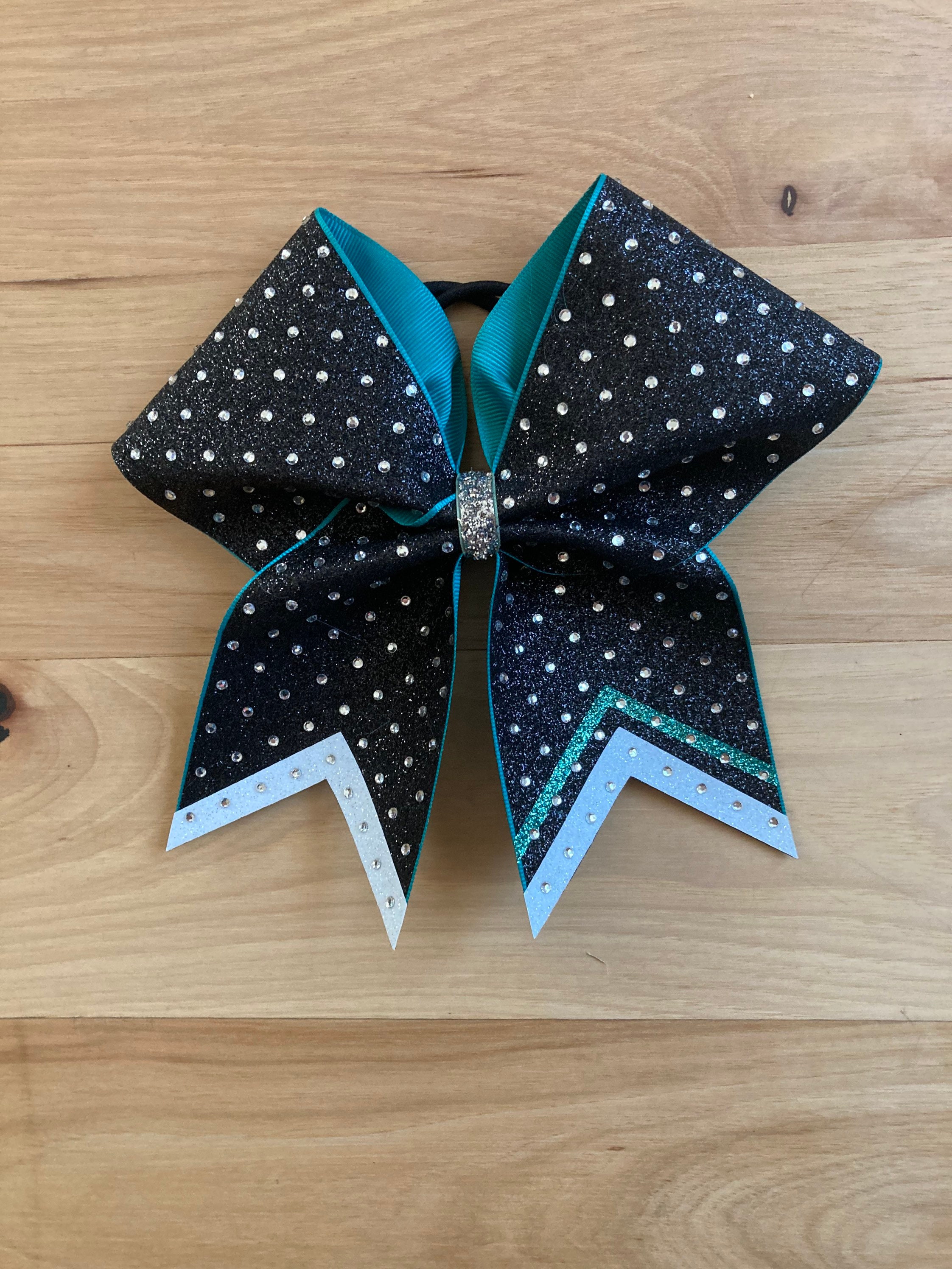 Glitter cheer bow. Custom with your team colors. Price listed | Etsy