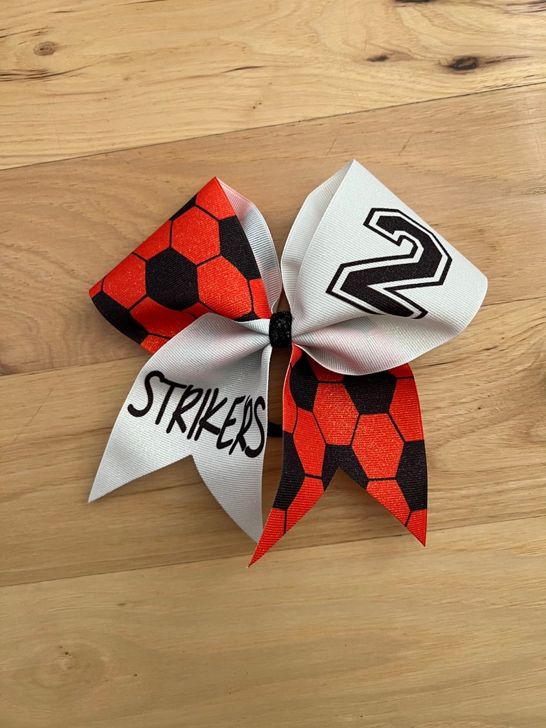 Custom Soccer Bow Made in Your Team Colors. Price Listed is - Etsy