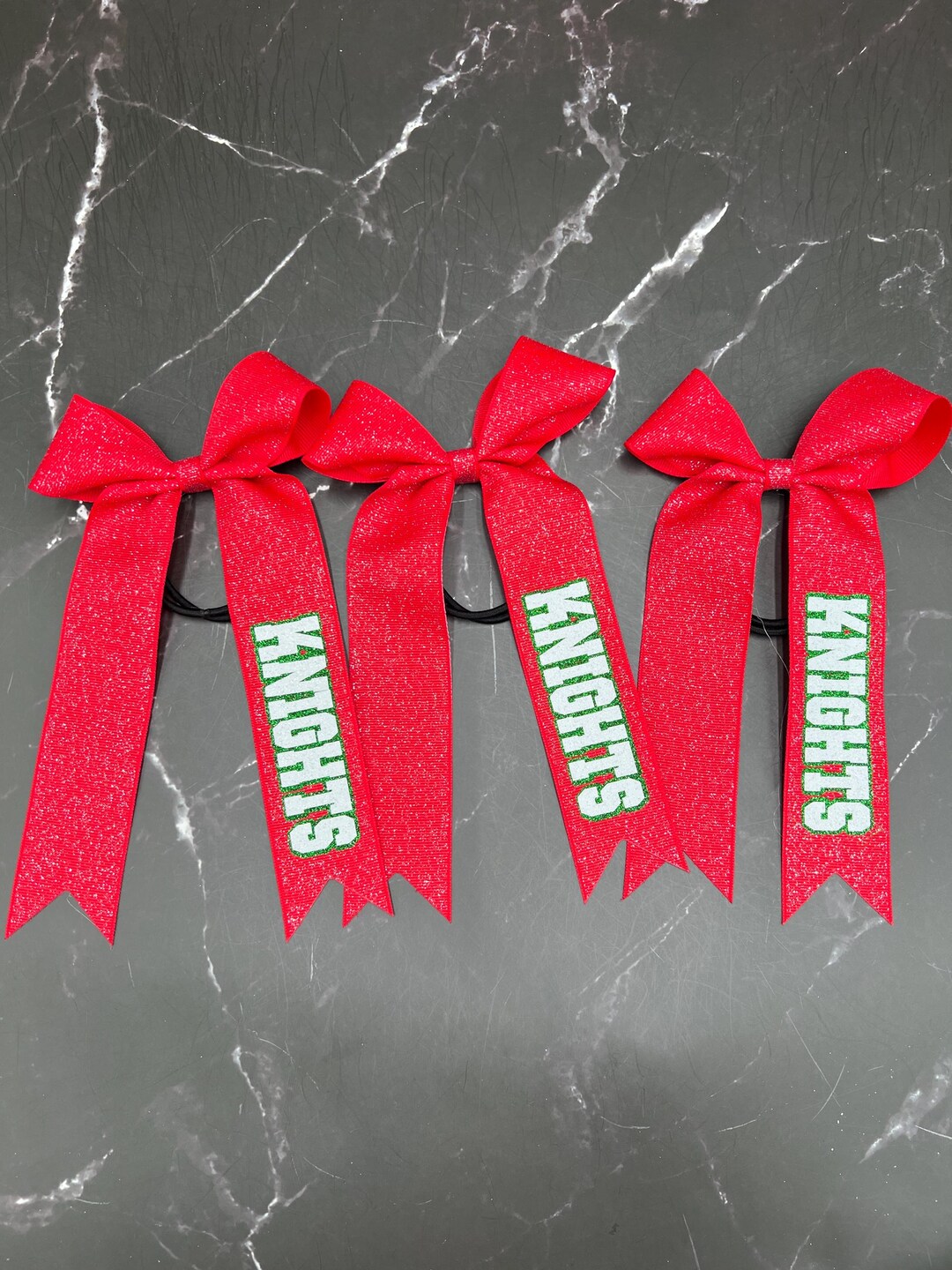 Light Glitter Dazzle College Bows With 6 Inch Tails. Writing on Bottom ...