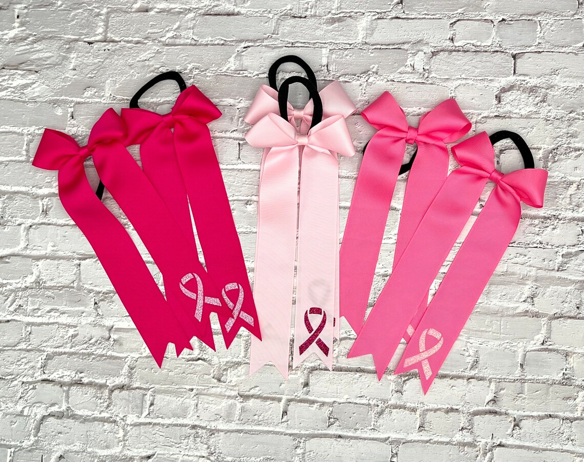 Skinny Pink Breast Cancer Bow. Price Listed is per Bow. Pink Bow ...