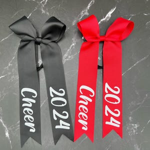 Custom College Cheer Bows Designed in Your Team Colors. Writing on ...