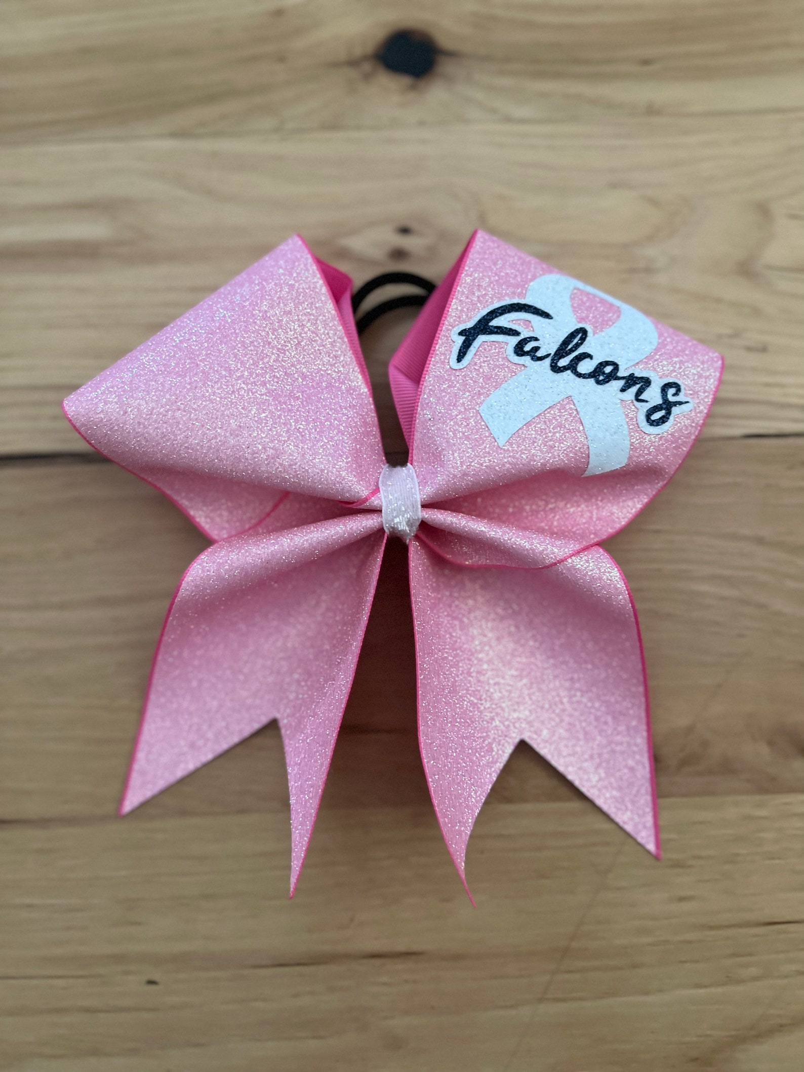 New Rainbow Pink Glitter Breast Cancer Bows. Price Listed - Etsy