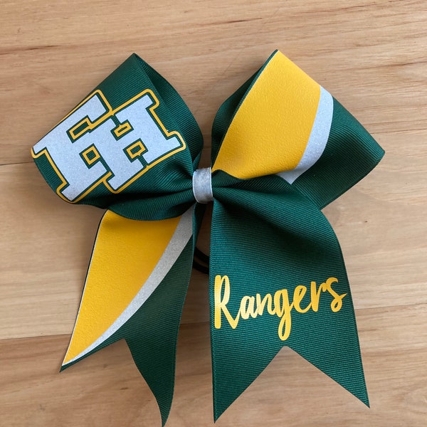 Green Cheer Bow - Etsy