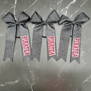 Light Glitter Dazzle College Bows With 6 Inch Tails. Writing on Bottom ...