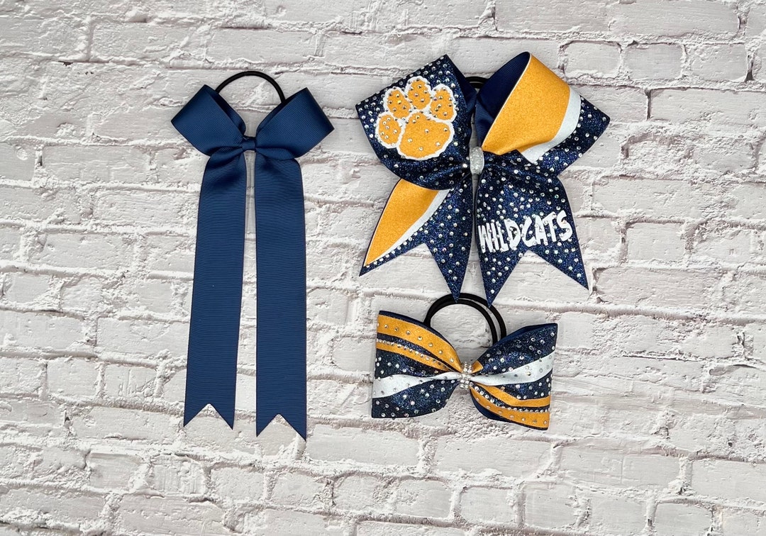 3 Custom Cheer Bow Tiffany Package Made in Your Team Colors. Rhinestone ...