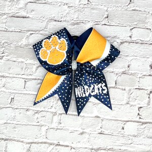 3 Custom Cheer Bow Tiffany Package Made in Your Team Colors. Rhinestone ...